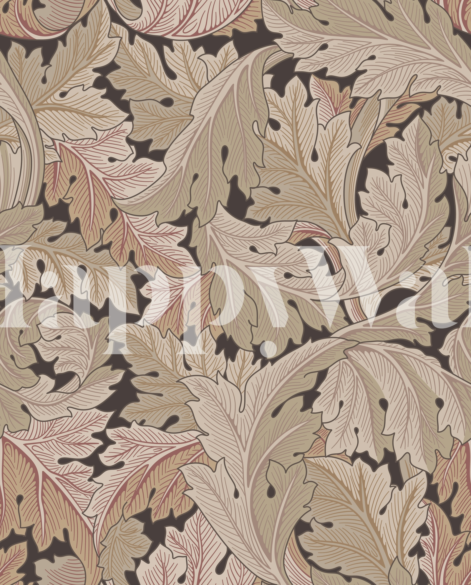 Victorian Acanthus Design Wallpaper - Happywall