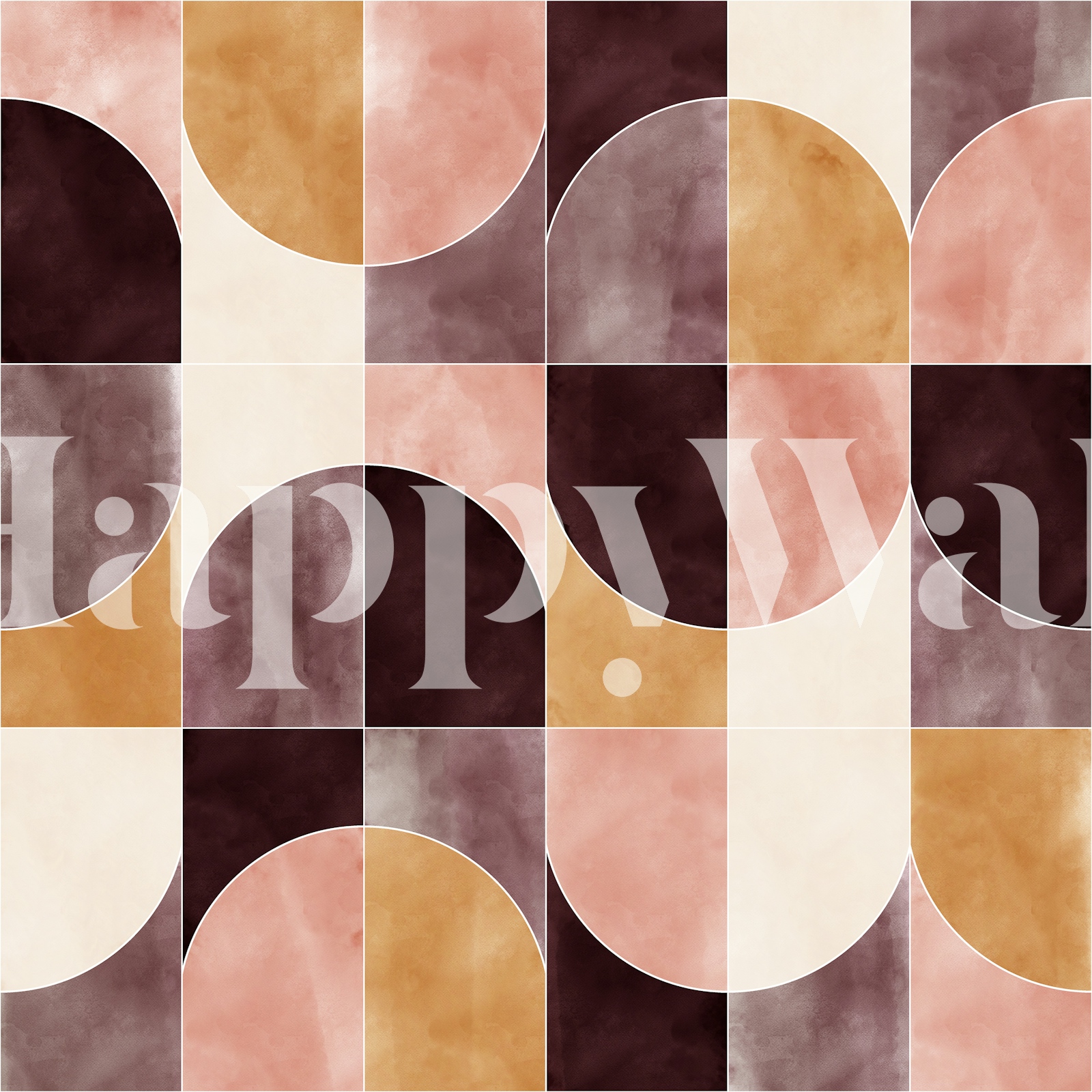 Fall Colors Geo Pattern Wallpaper