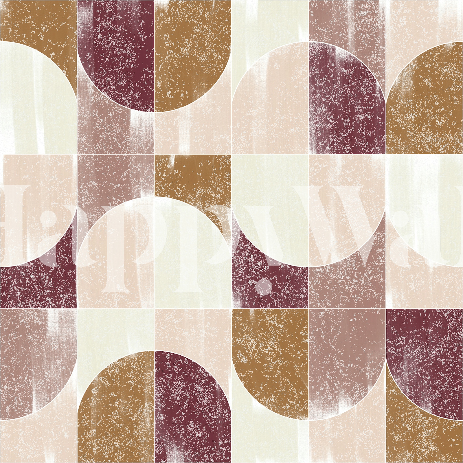 Sponge Painting Geo Tiles Fall Vibes - HappyWall.com