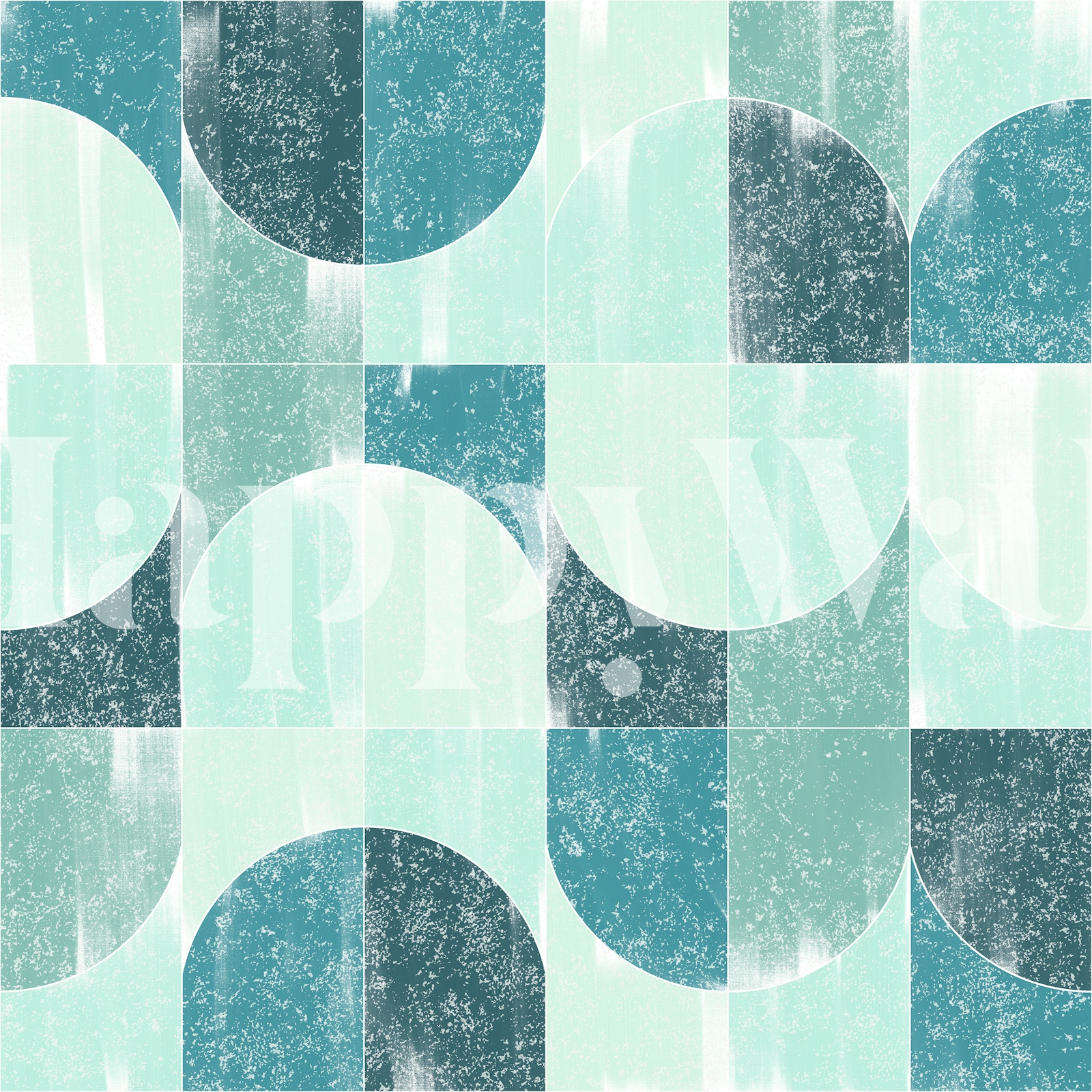 Blue Geometric Pattern Wallpaper