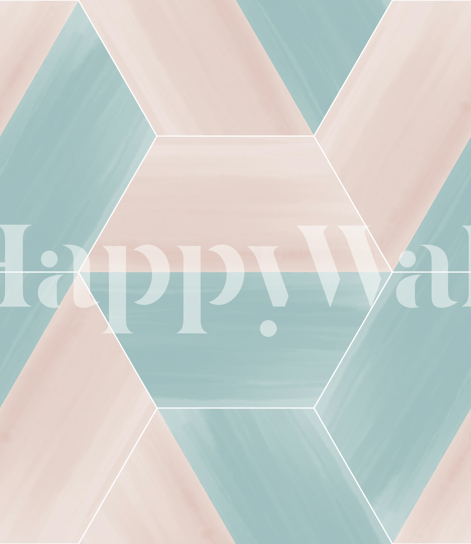 Playful Hexagon Glazed Tiles - happywall.com