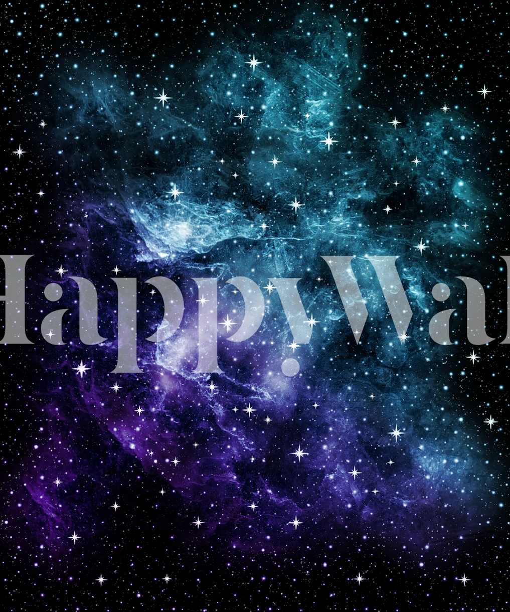 Teal Purple Galaxy Nebula 1 Wallpaper | Happywall