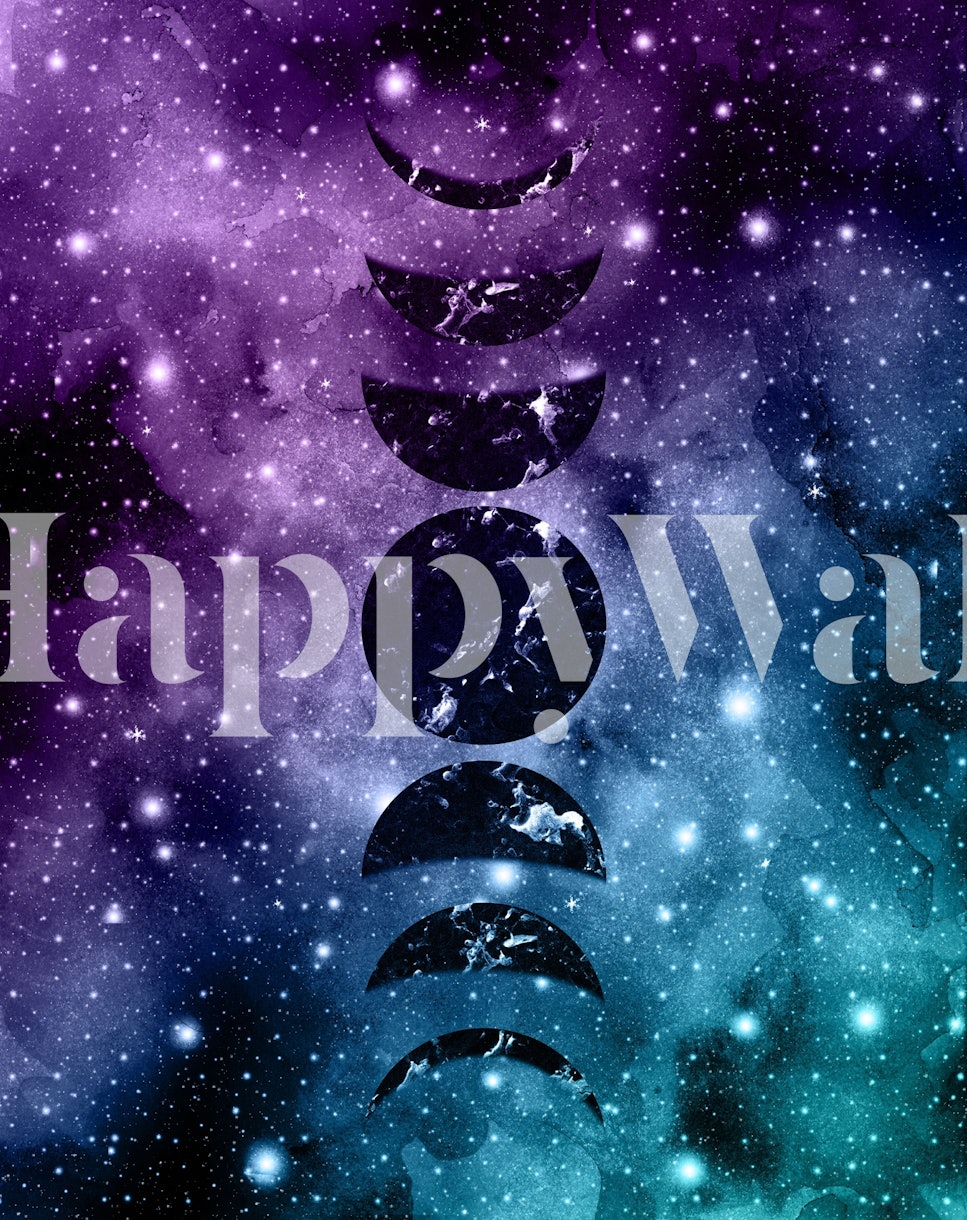 "Purple Teal Galaxy Nebula 1A Wallpaper - Beautiful Space Theme Design ...