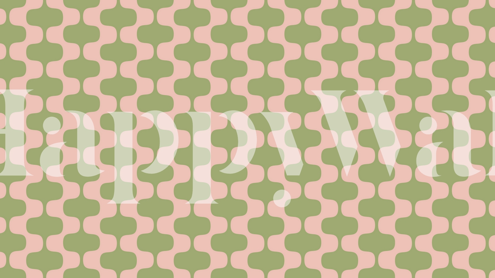 Green Pink Retro Waves wallpaper | Happywall