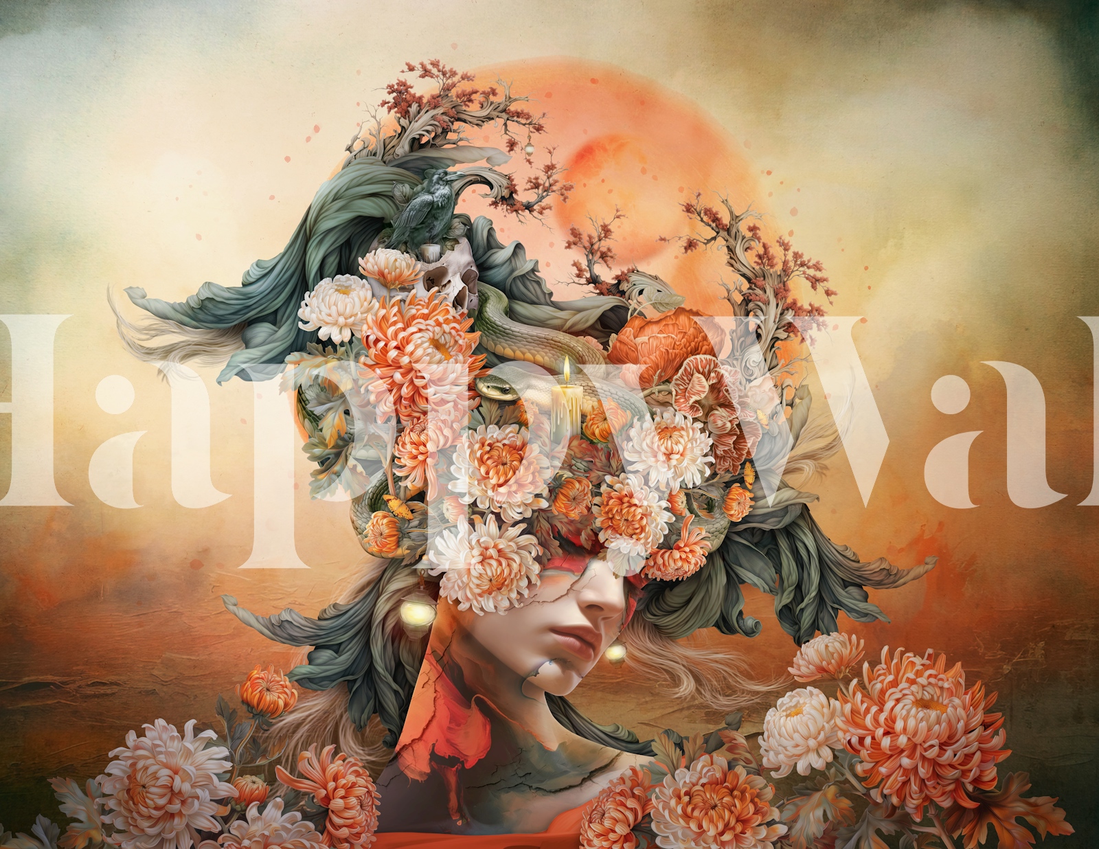 Fall Queen Wallpaper | HappyWall