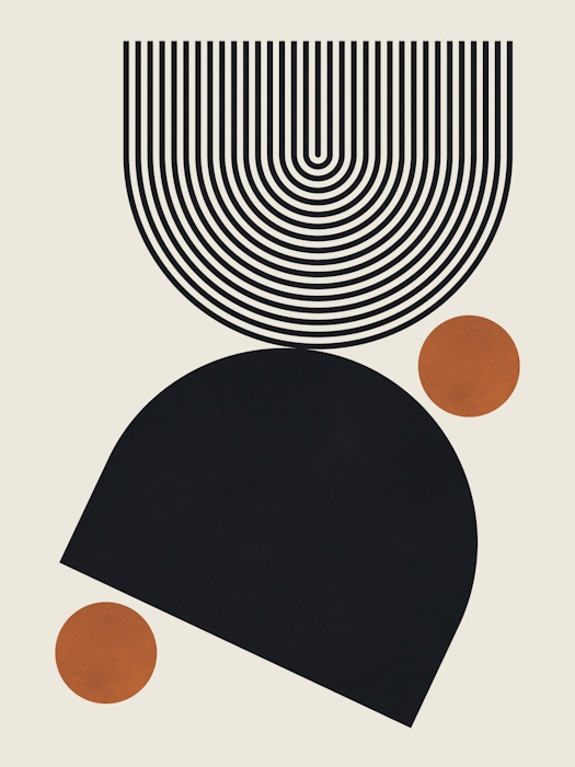 Abstract Geometric Contrast Wallpaper