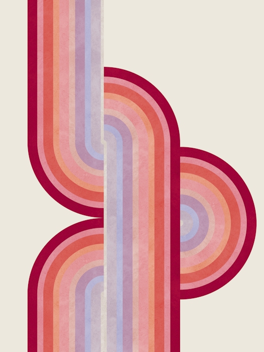Retro Rainbow Arcs - happywall.com