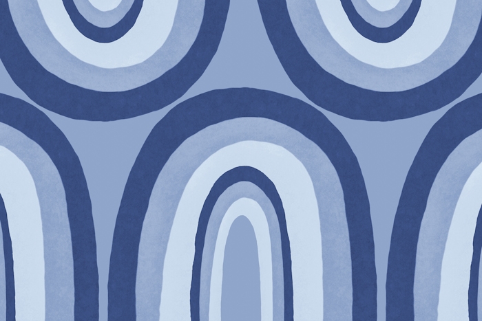 Blue Rainbow Boho Wallpaper for Modern Rooms