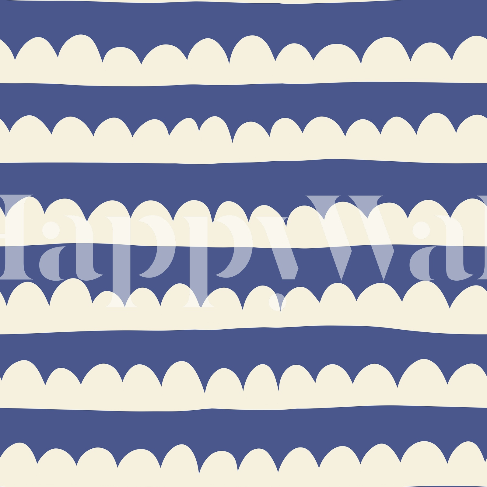 Blue White Rustic Stripe Wallpaper