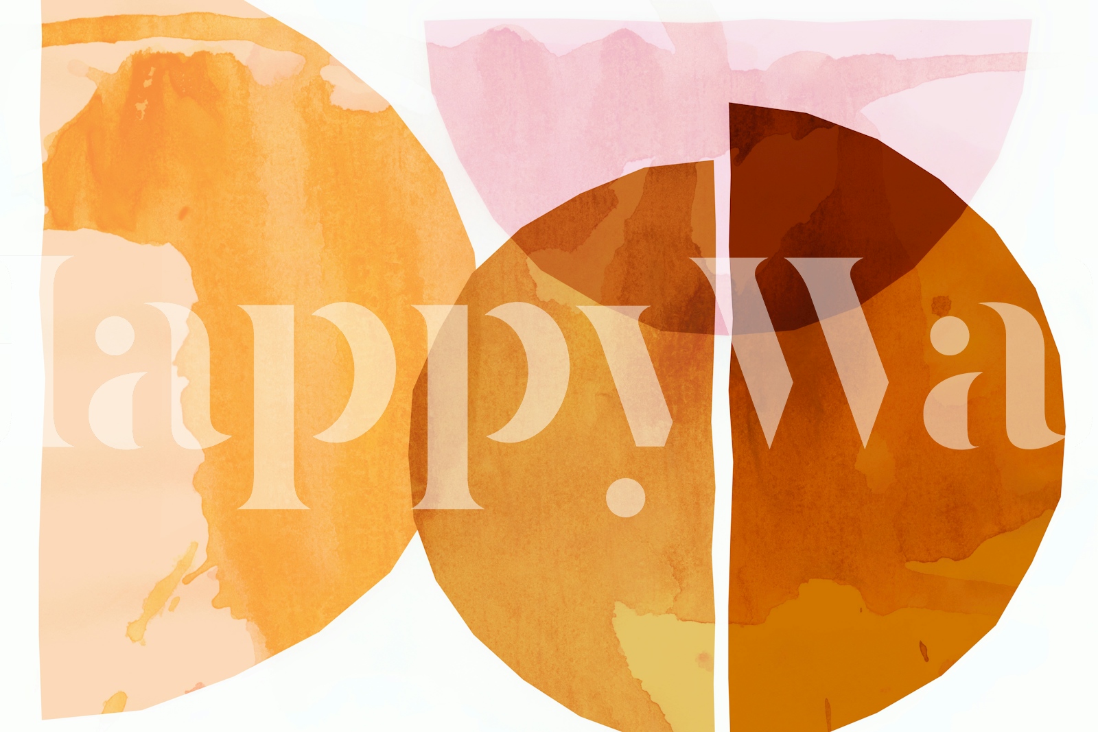 Amber Geometric Watercolor Geo | Happywall.com