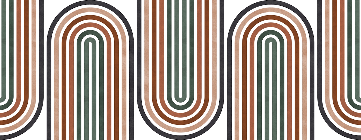 Vintage Curves Retro Wallpaper