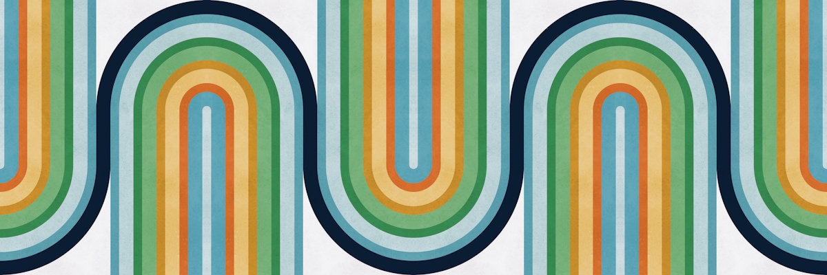 Vintage Rainbow Stripes Wallpaper - happywall.com