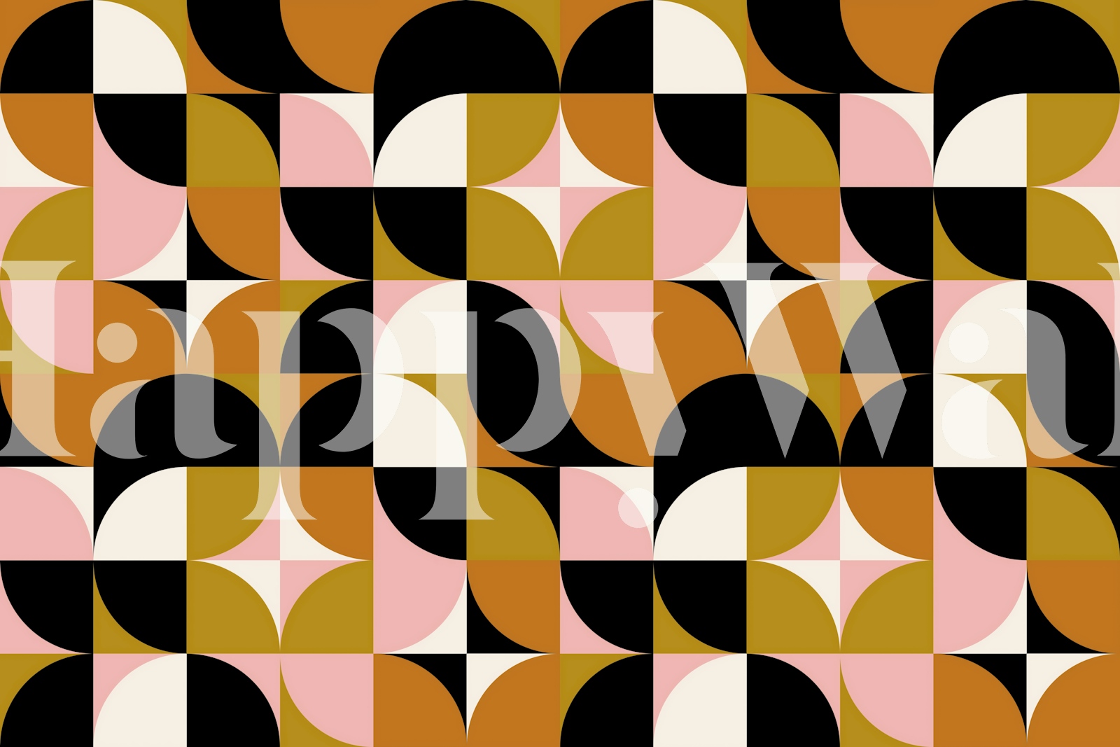 Mid-Century Curves Wallpaper - happywall.com