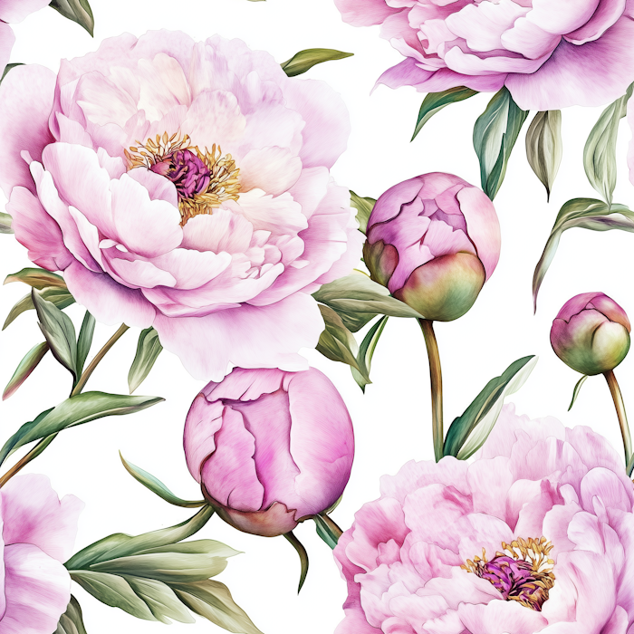 Blushing Peony Bouquet Wallpaper - Happywall