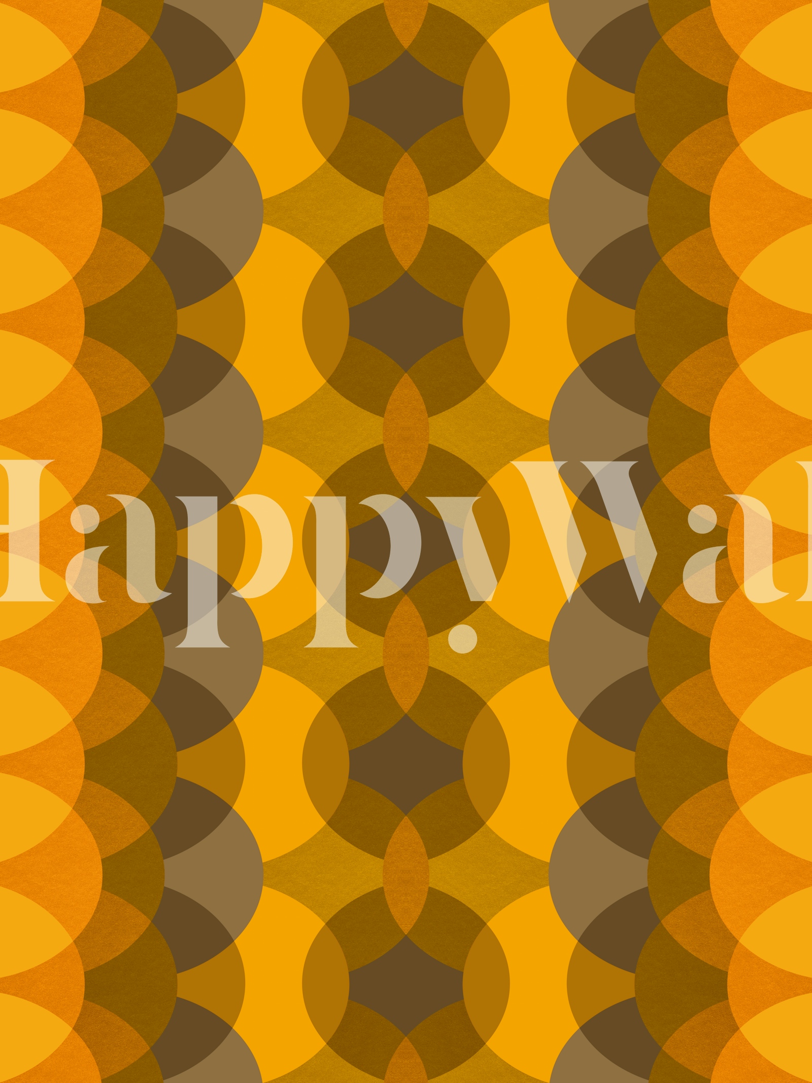 Golden Retro Geometry Wallpaper