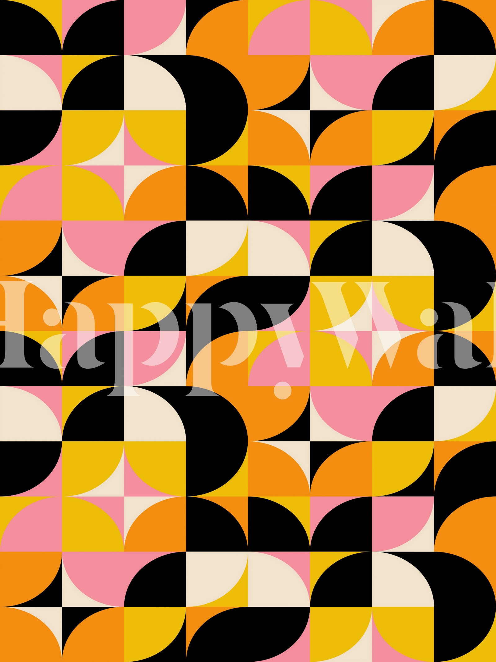 Vivid Retro Geometry Wallpaper - happywall.com