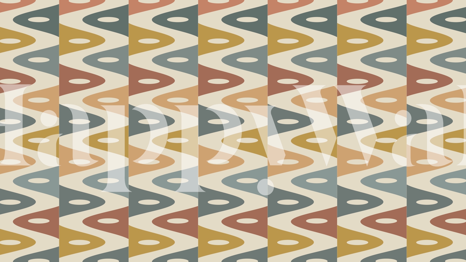 Retro Wavy Stripes Wallpaper for Modern Decor