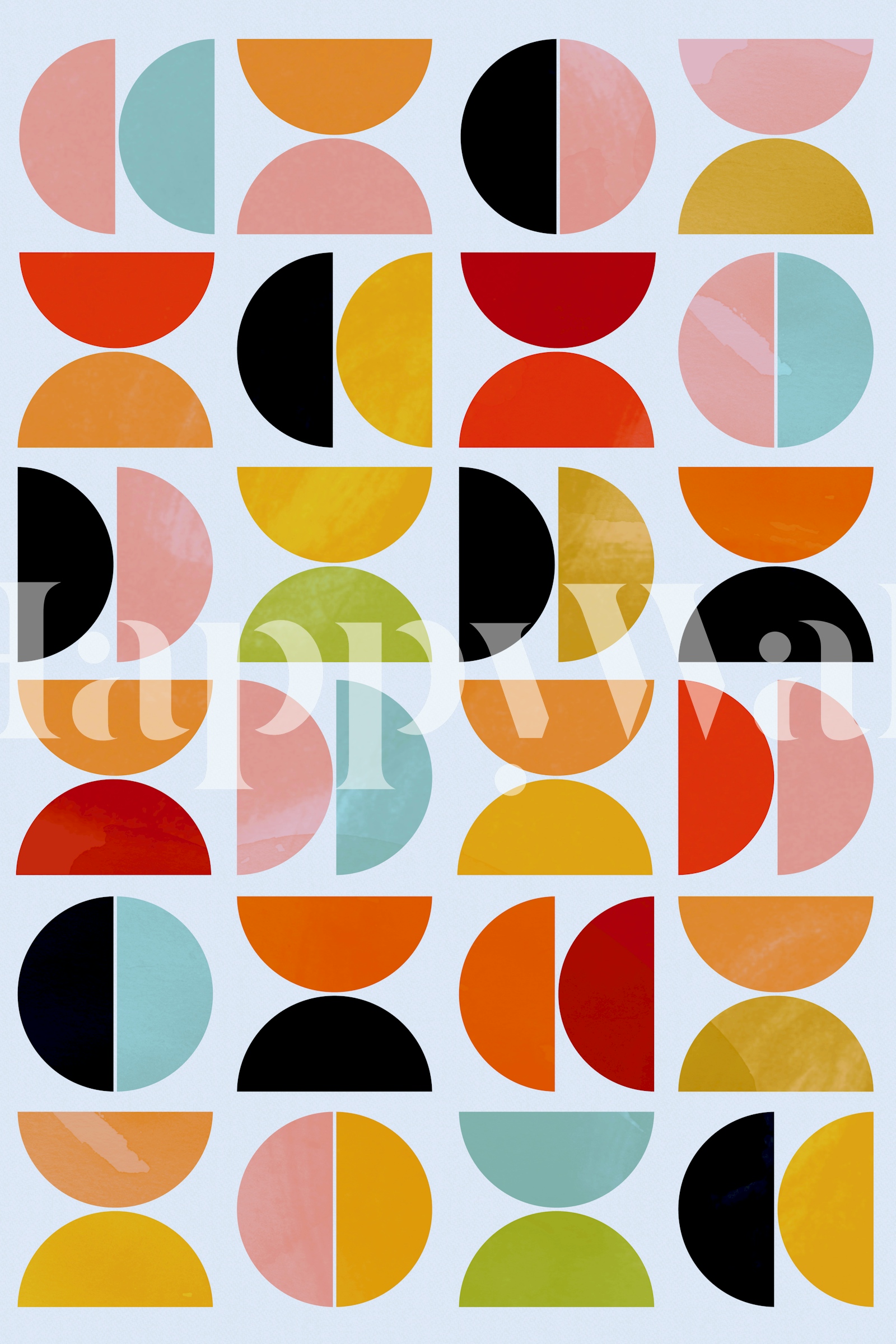 Retro Geometric Vibes Wallpaper - Happywall.com