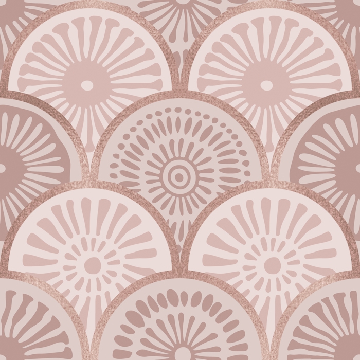 Refined Bohemian Scallop Shapes - happywall.com