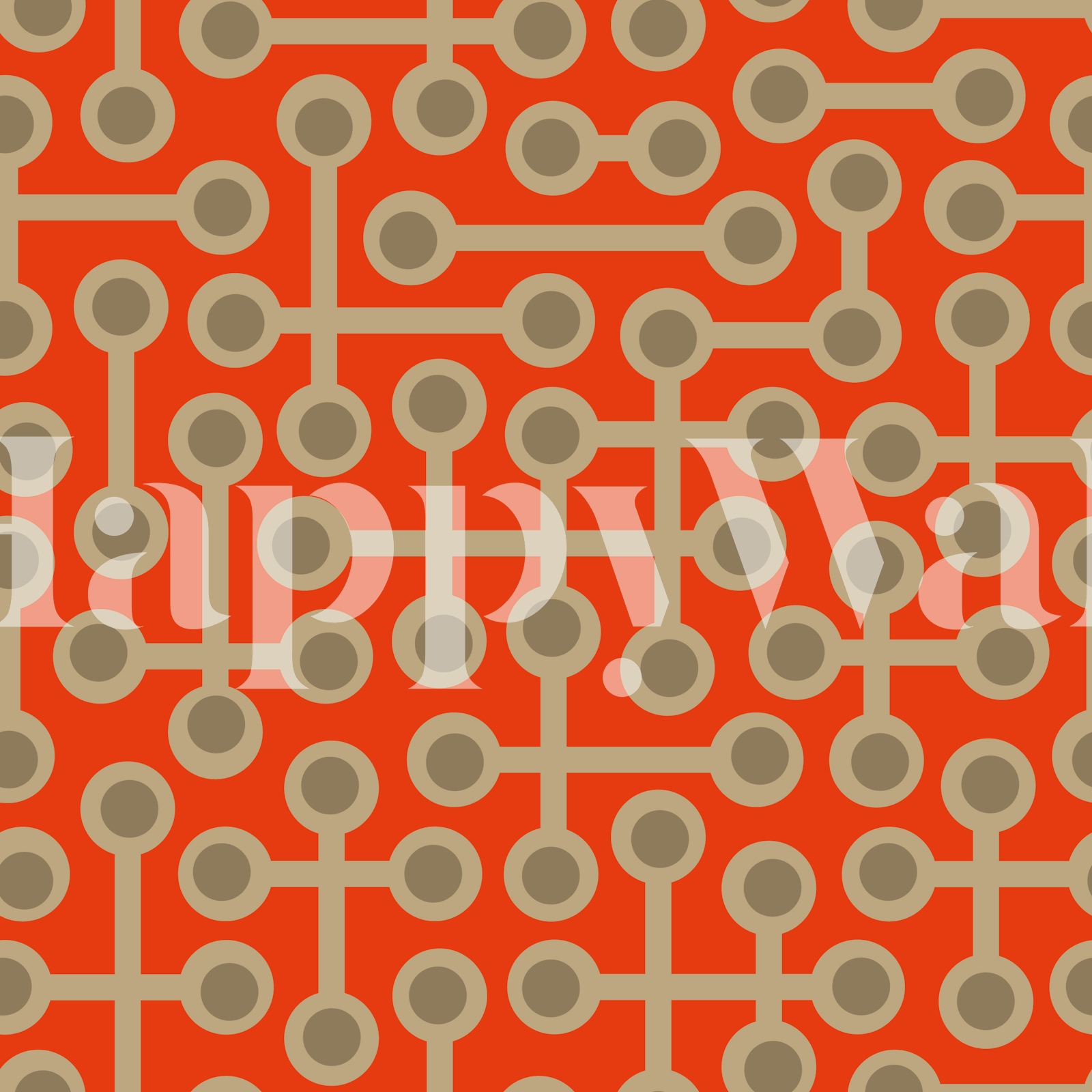 Circuits Retro Mod Abstract Wallpaper | Happywall.com