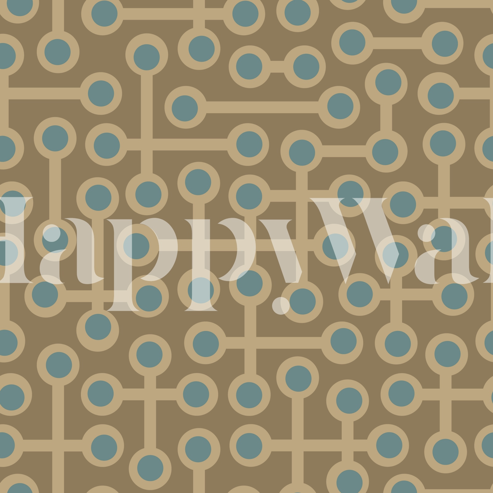 Circuits Retro Mod Abstract Wallpaper | happywall.com