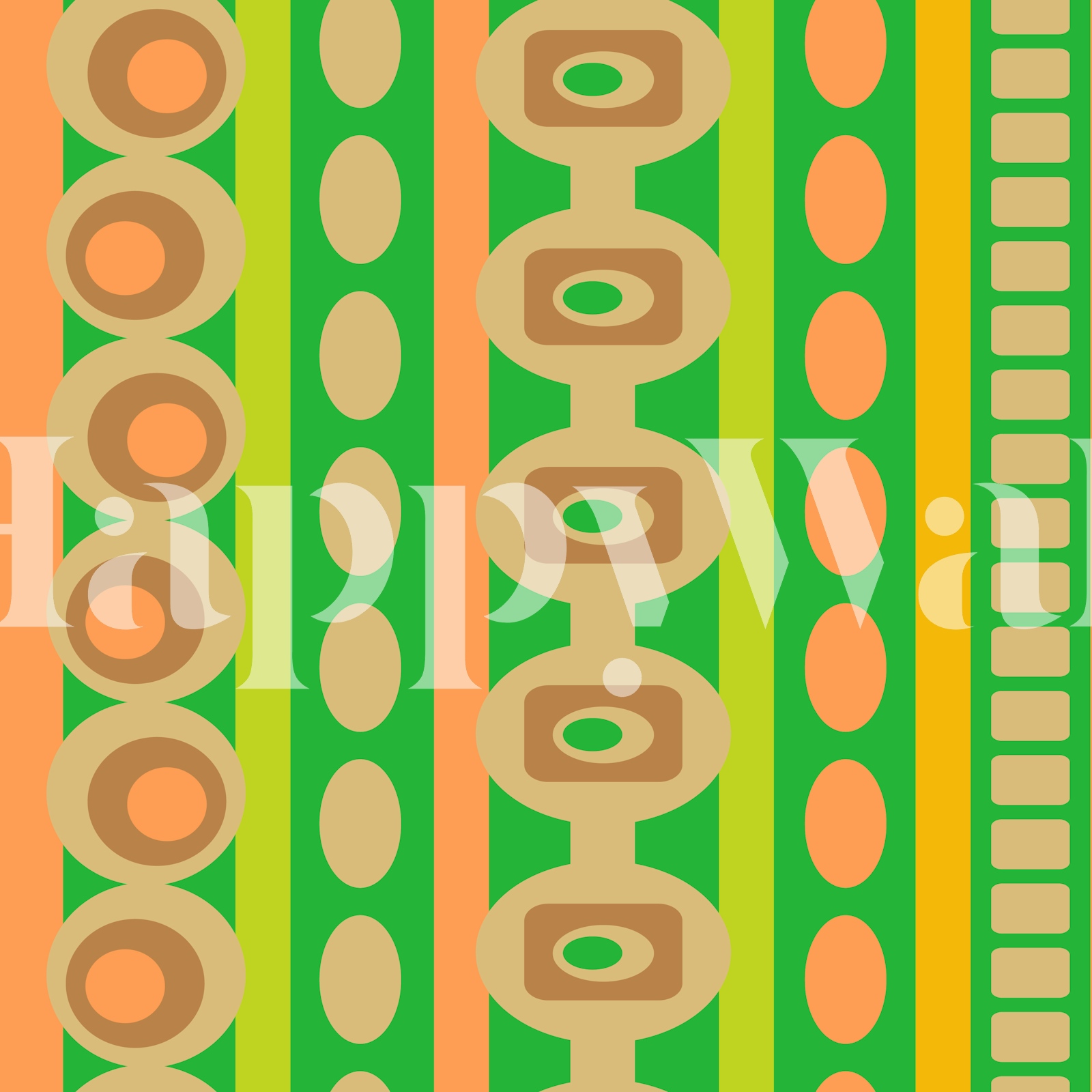 In the Groove Retro Mod Wallpaper | happywall.com