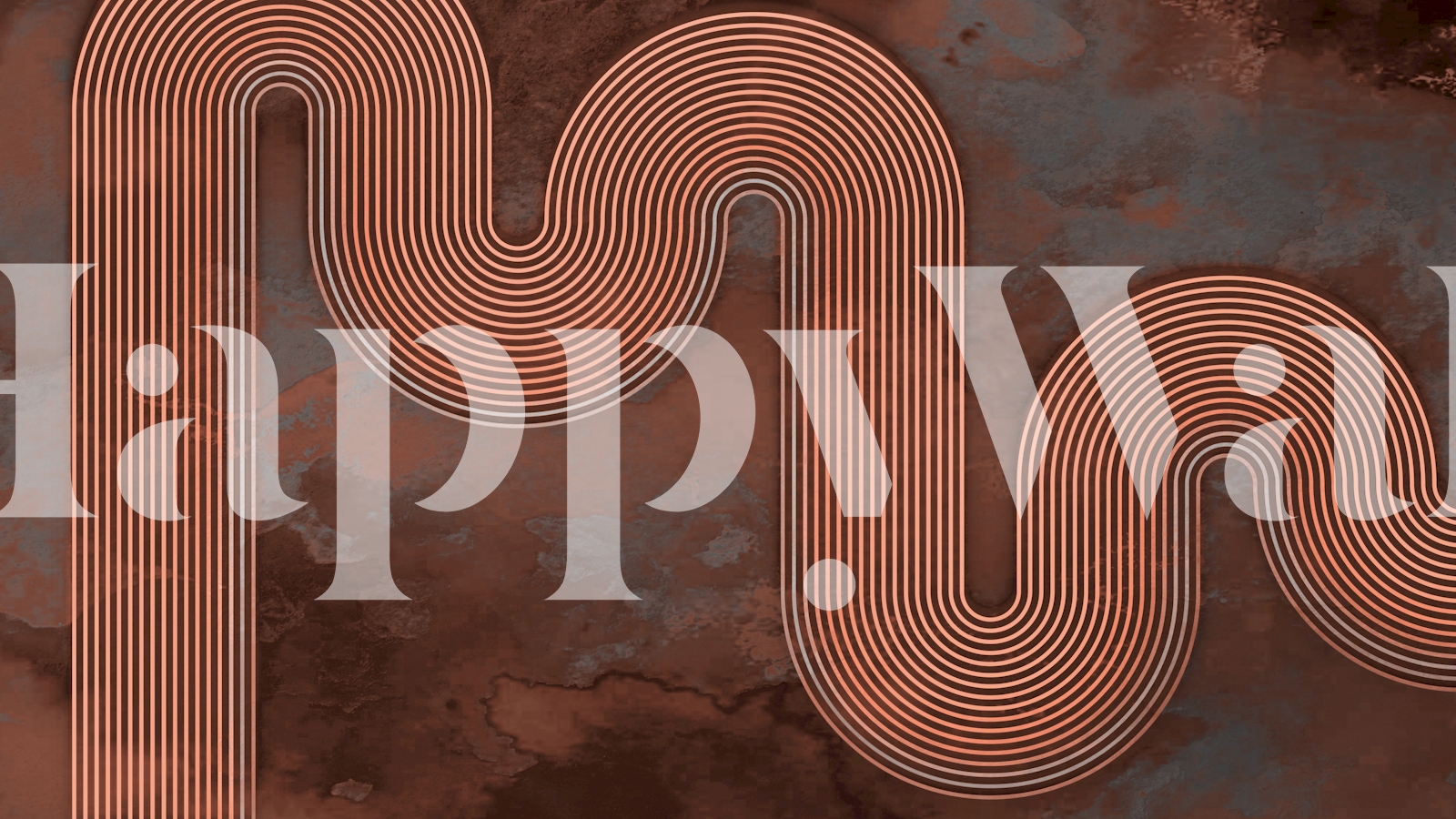 Rustic Copper Curves Wallpaper | happywall.com