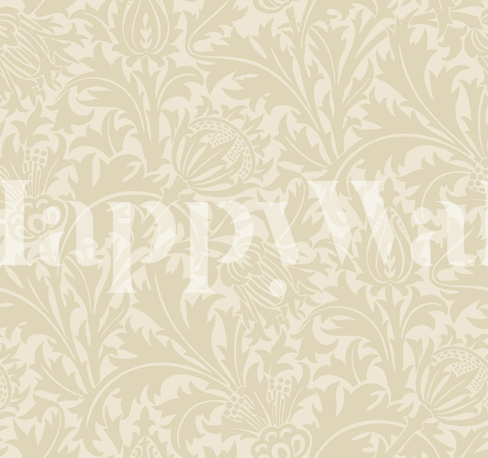 Cream Victorian Floral Wallpaper