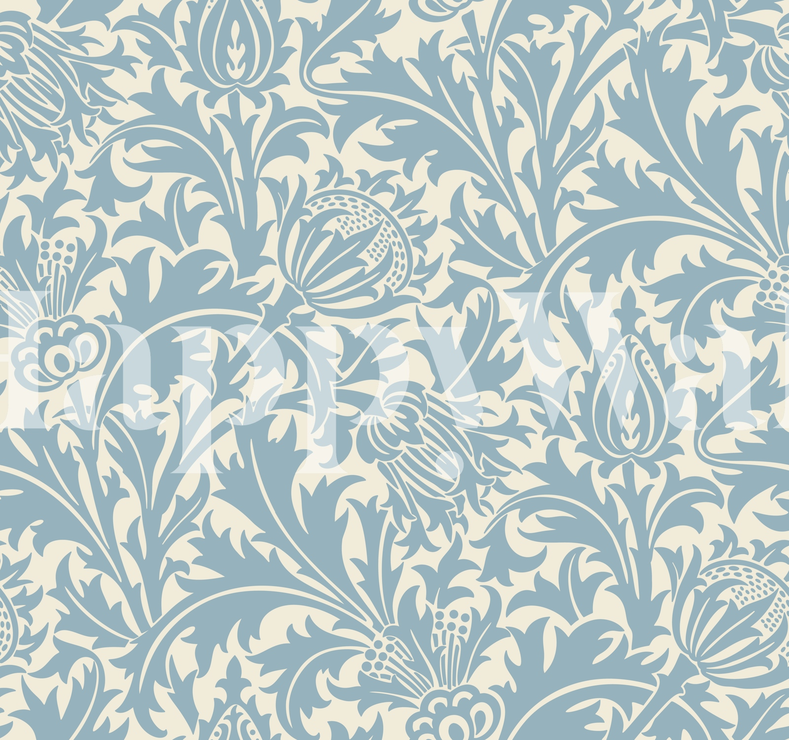 Victorian Pure Thistle 2 Wallpaper - Happywall