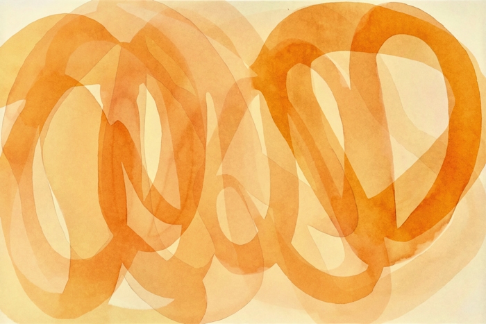 Amber Watercolor Brush Strokes Wallpaper