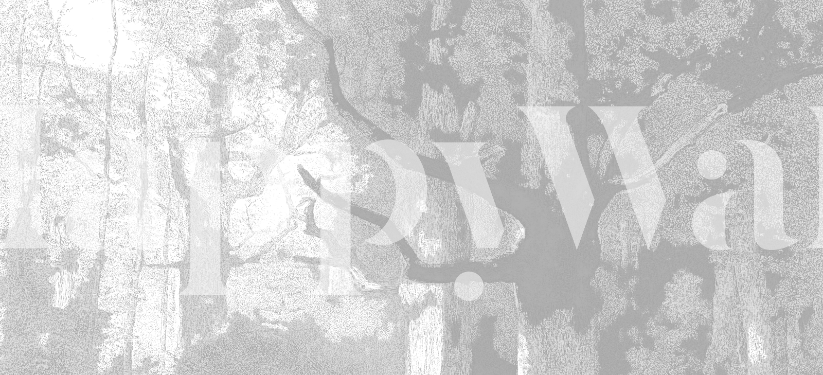 Silver Tree Silhouettes Gray Wallpaper