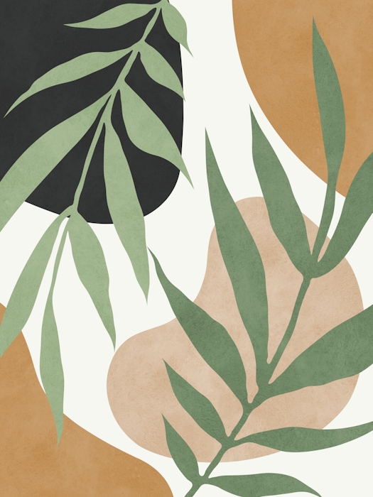 Tropical Foliage Charm Wallpaper - Happywall.com