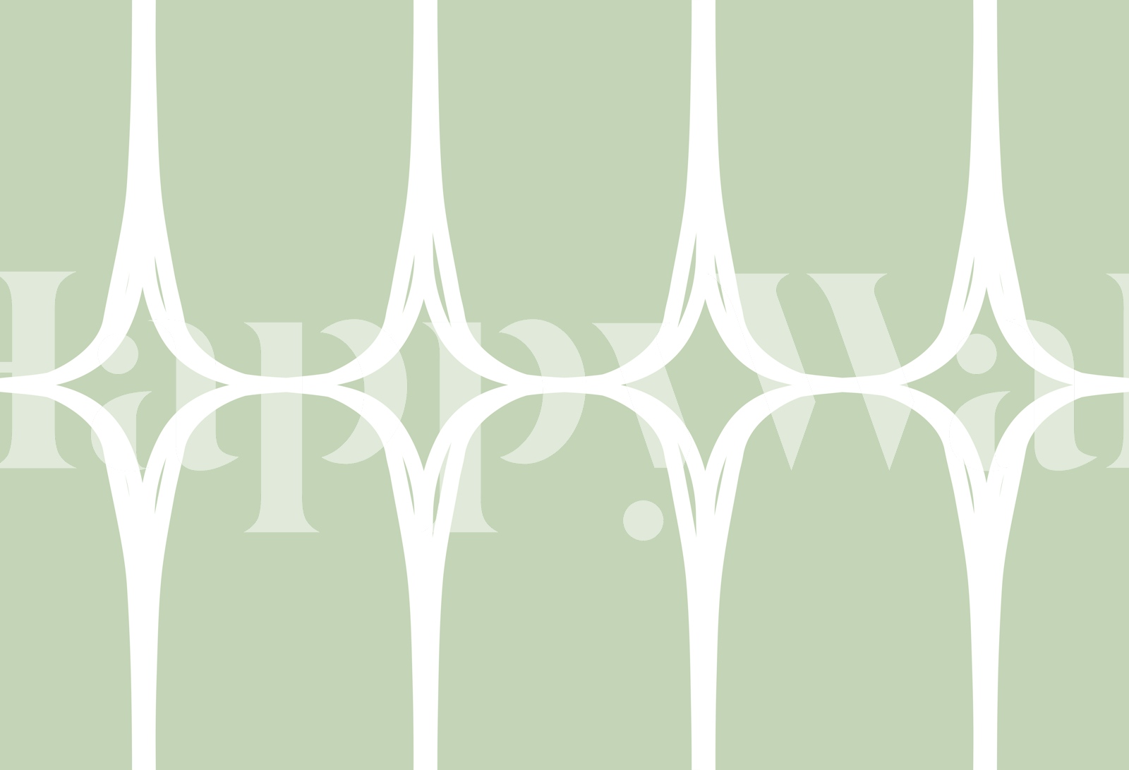 Sage Green Wave Pattern Wallpaper