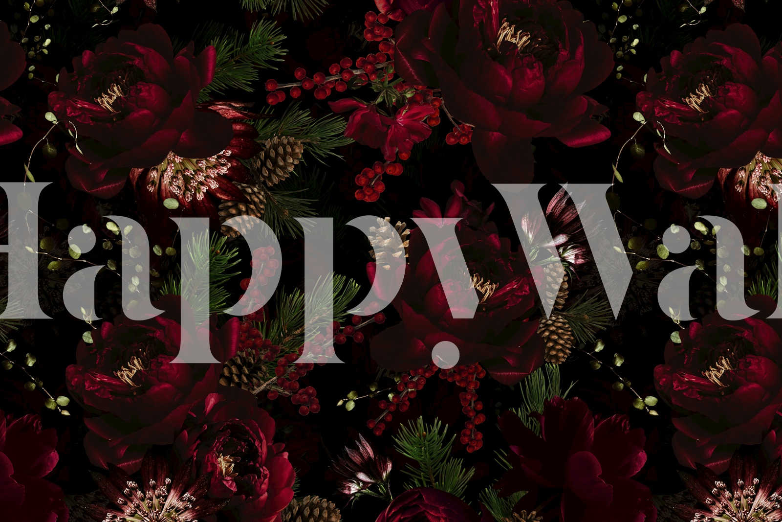 Midnight Flora Essence Wallpaper | happywall.com