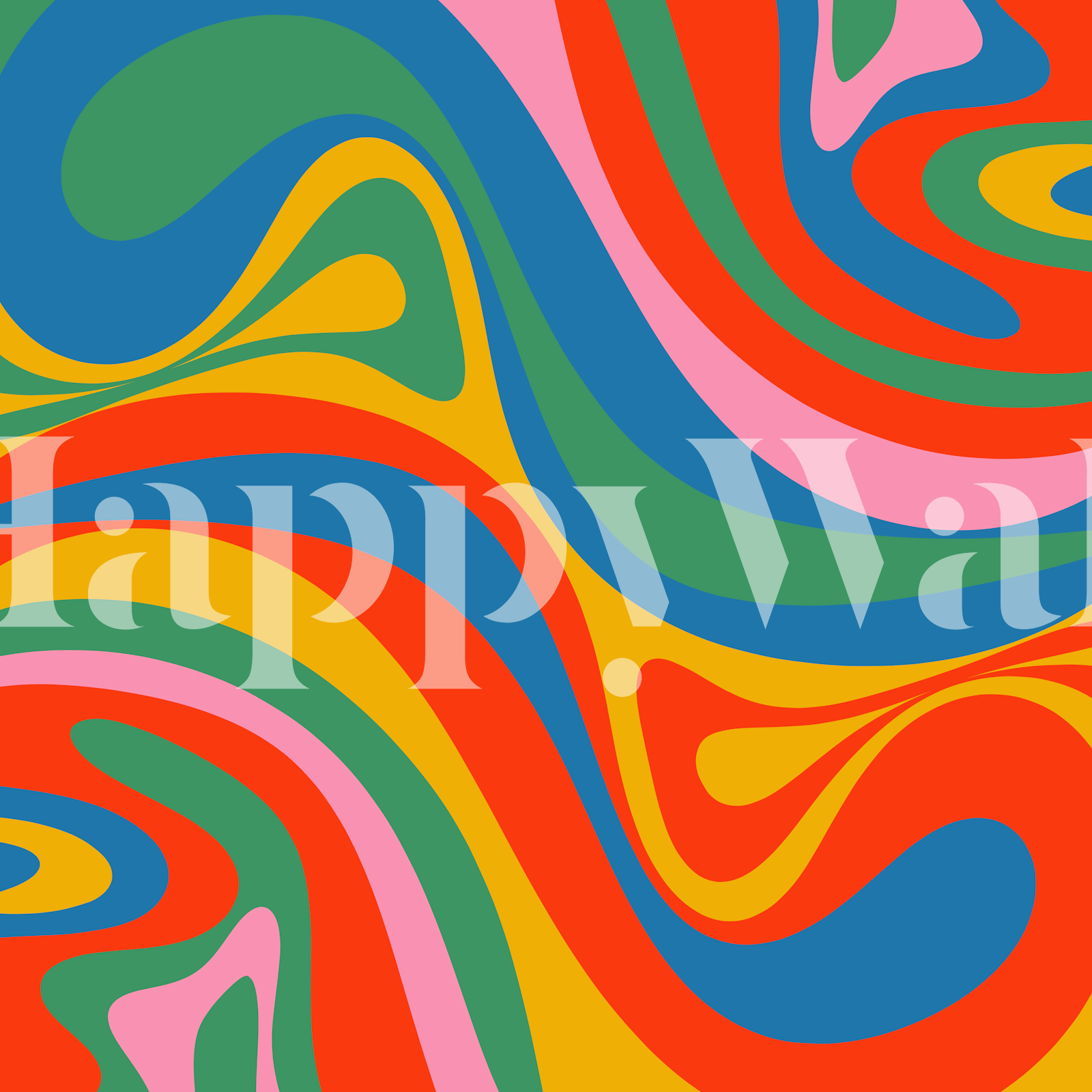 New Groove Colorful Retro Trippy Wallpaper