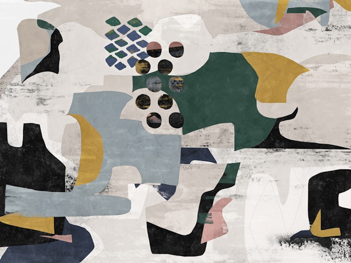 Modernist Shapes Decor Wallpaper | happywall.com