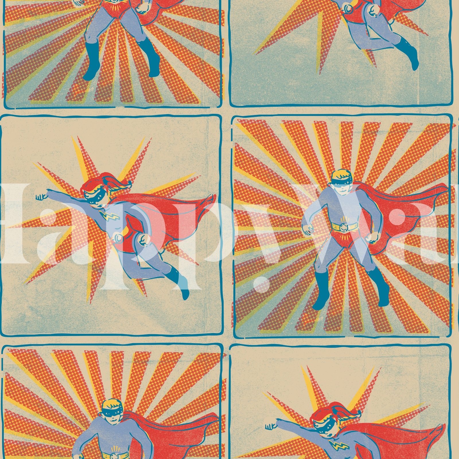Vintage Superhero Comic Wallpaper