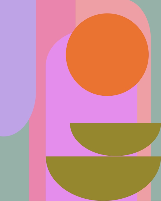 Retro Modern Geometric Wallpaper - happywall.com