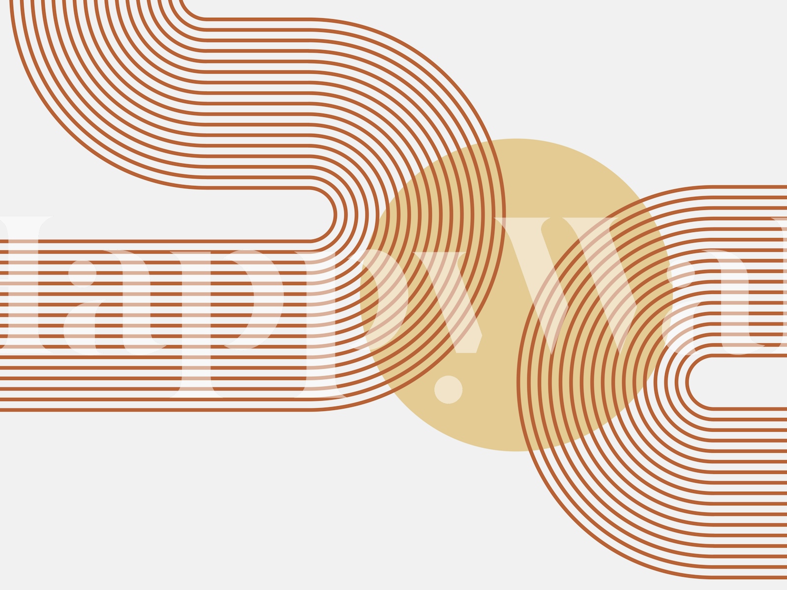 Art Deco Curves Geometric Wallpaper