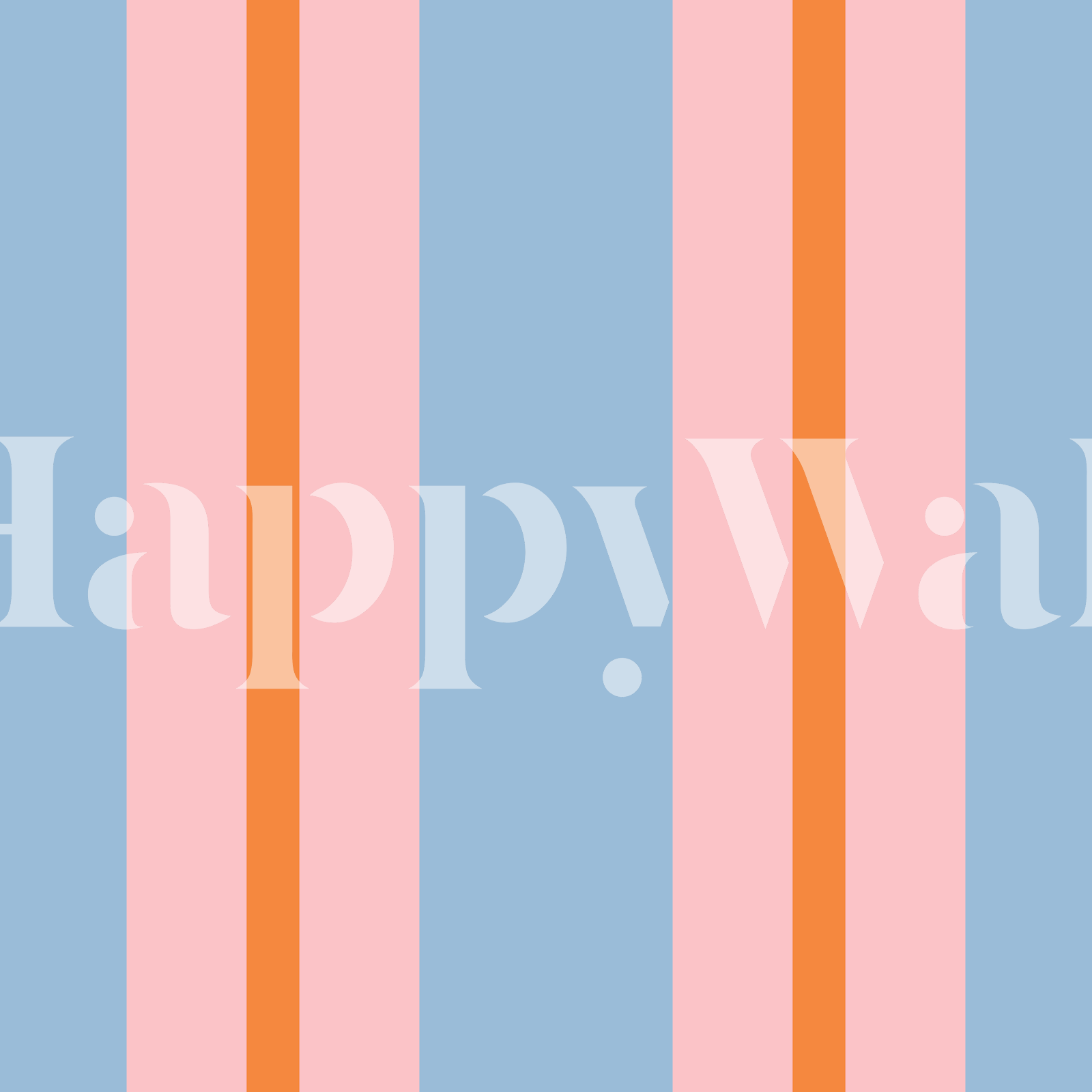 Charming Vertical Stripes Light Blue Pink | Happywall