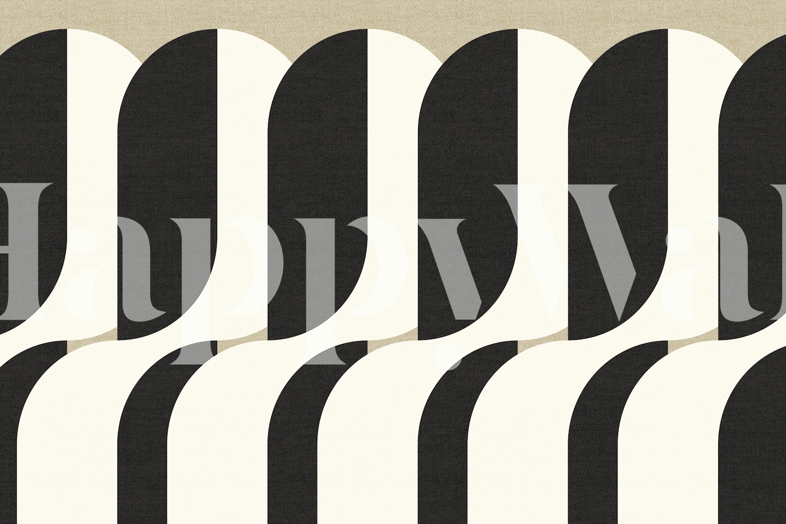 Black and White Retro Waves Wallpaper