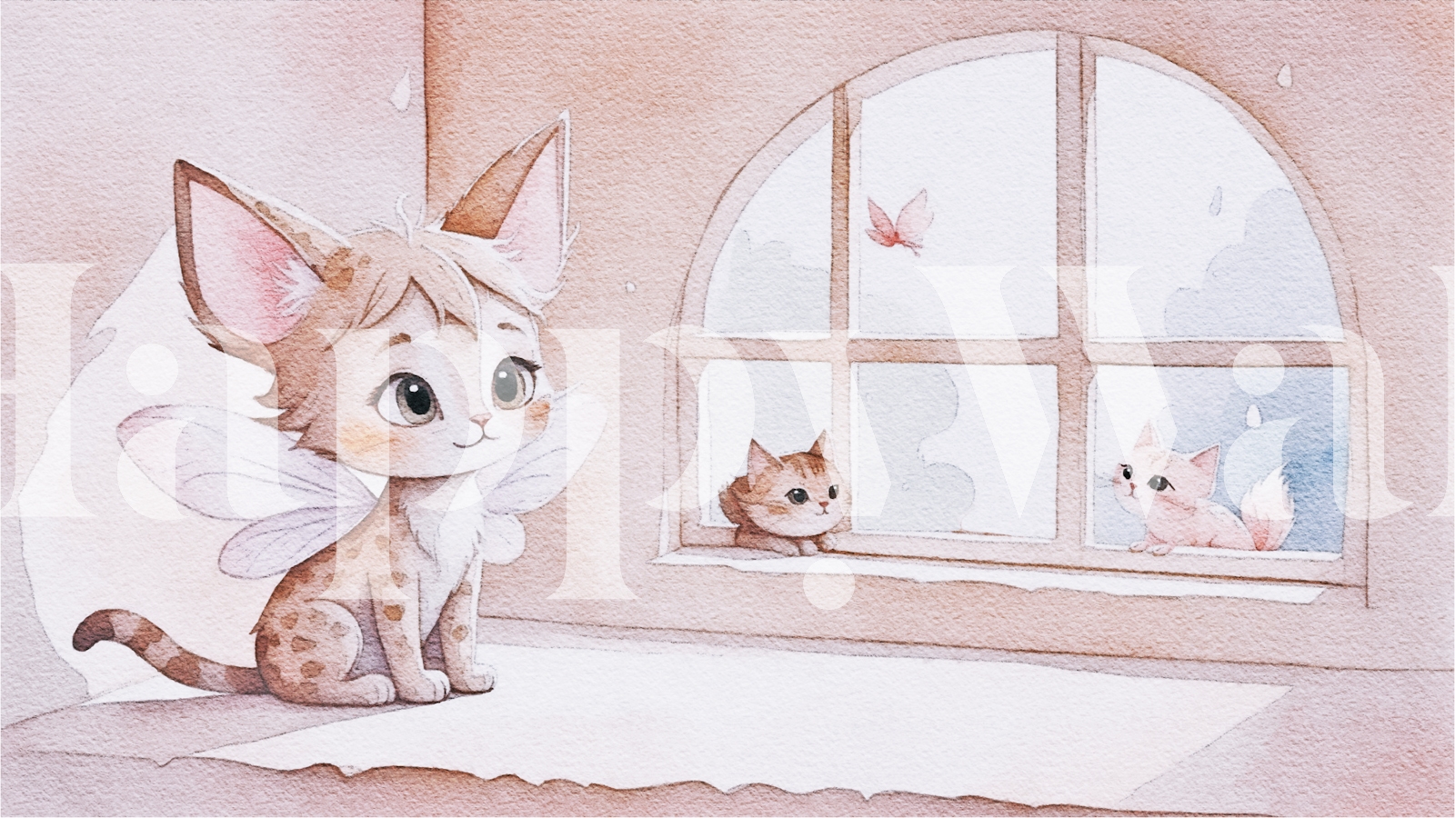 My Fairy Cat Best Friend Blush Wallpaper