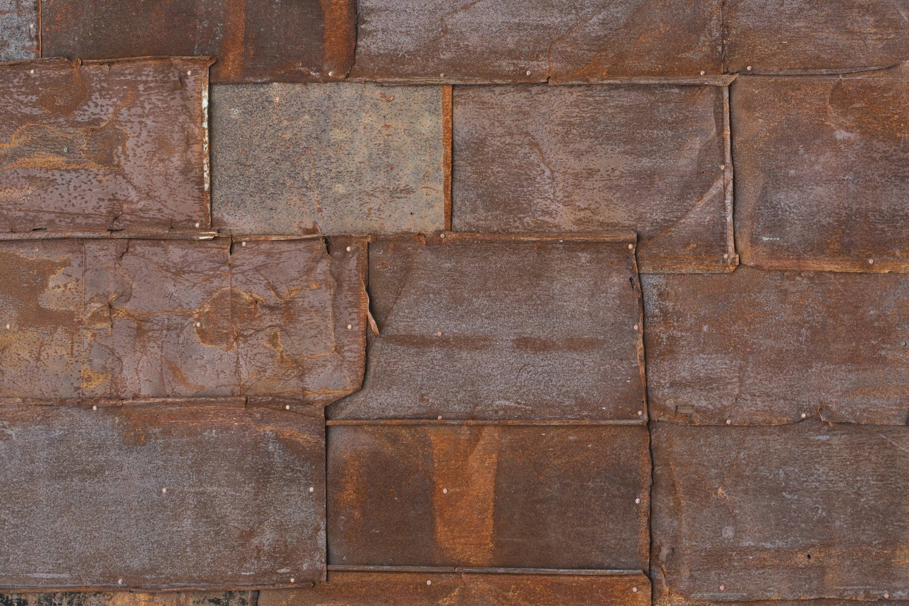 Rusty Distressed Metal Panel wallpaper | Happywall