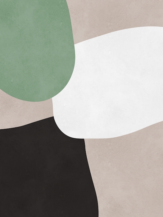 Minimalist Abstract Green and Black Wallpaper