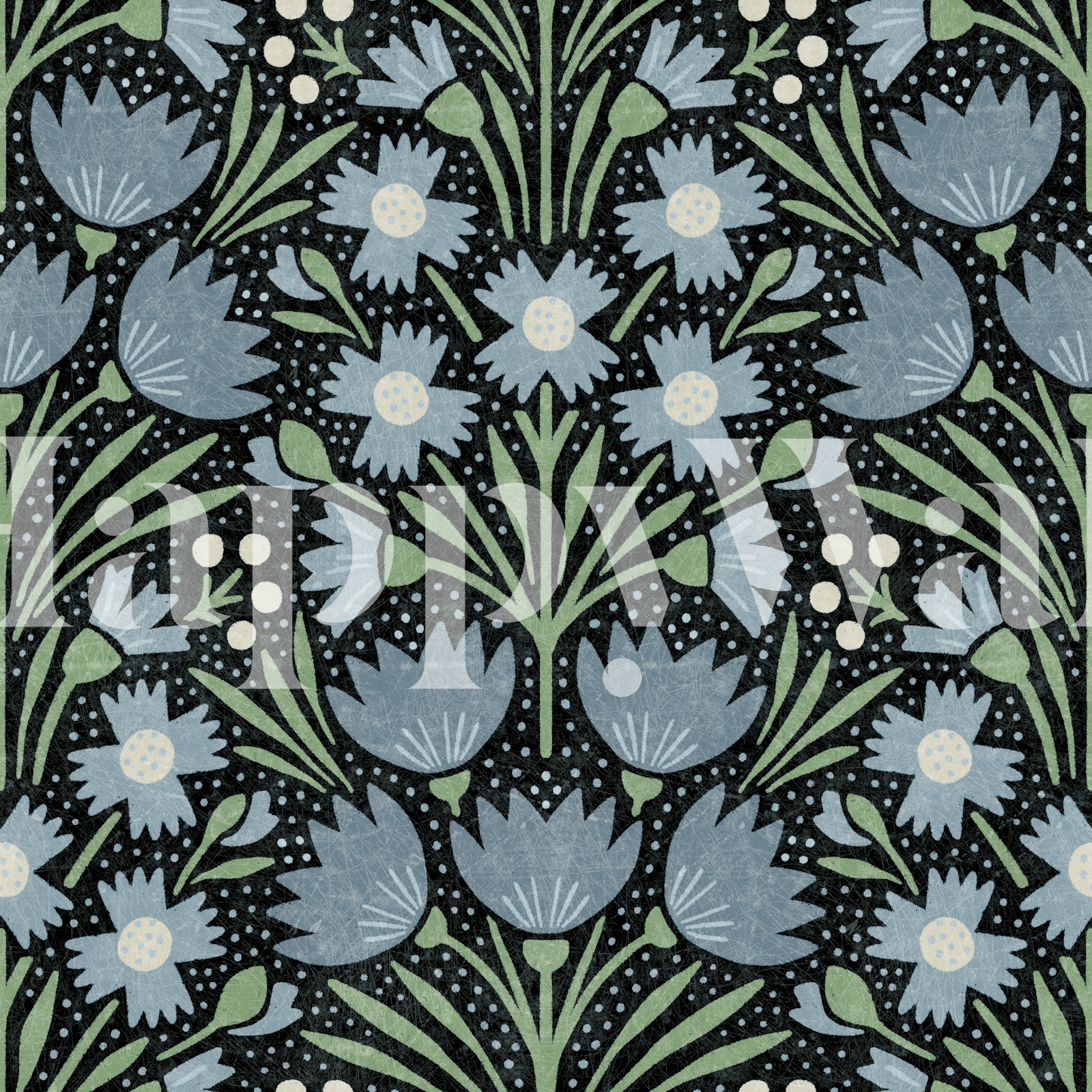 Marlee Dark Blue Wallpaper - Happywall.com