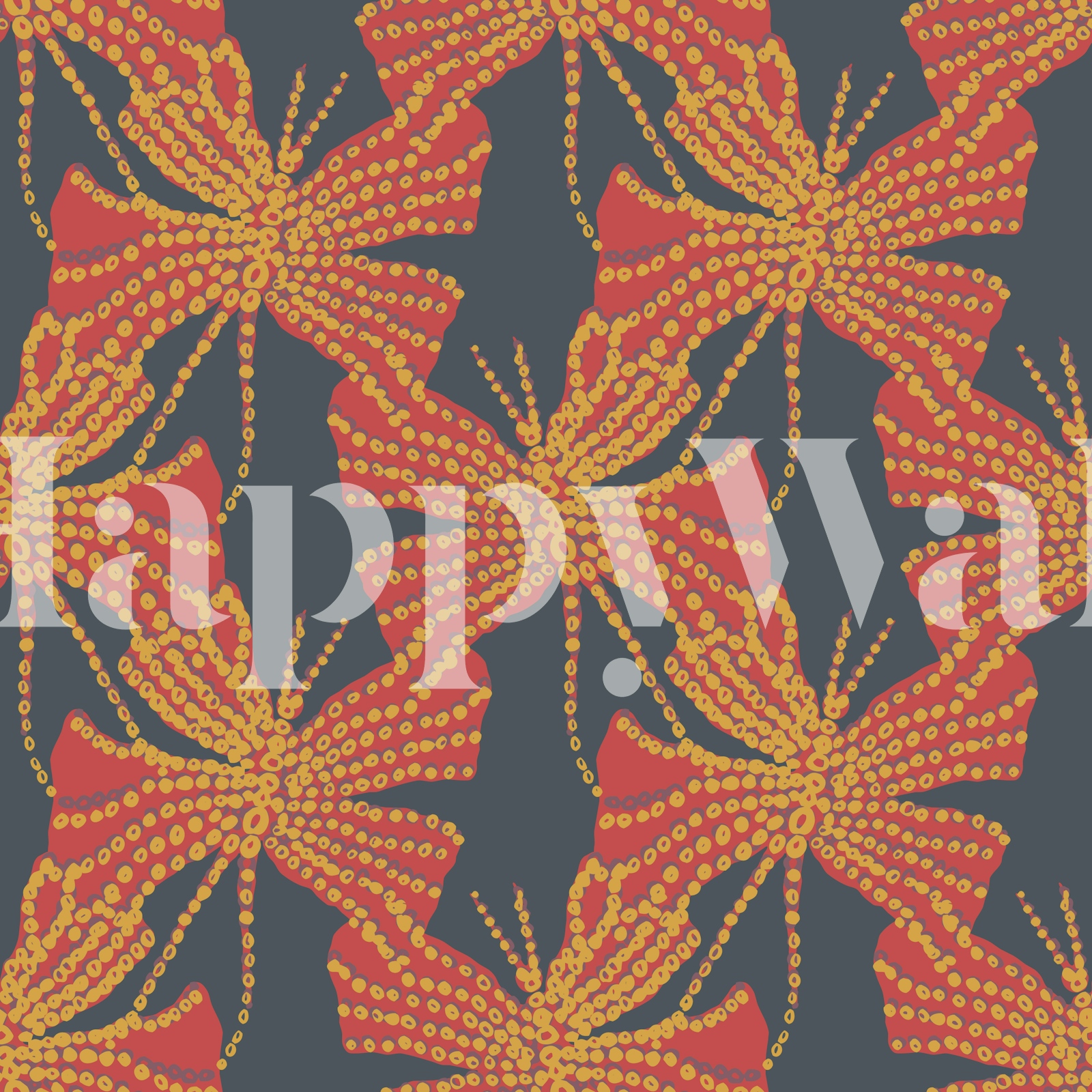 Tropical Coral Butterfly Wallpaper