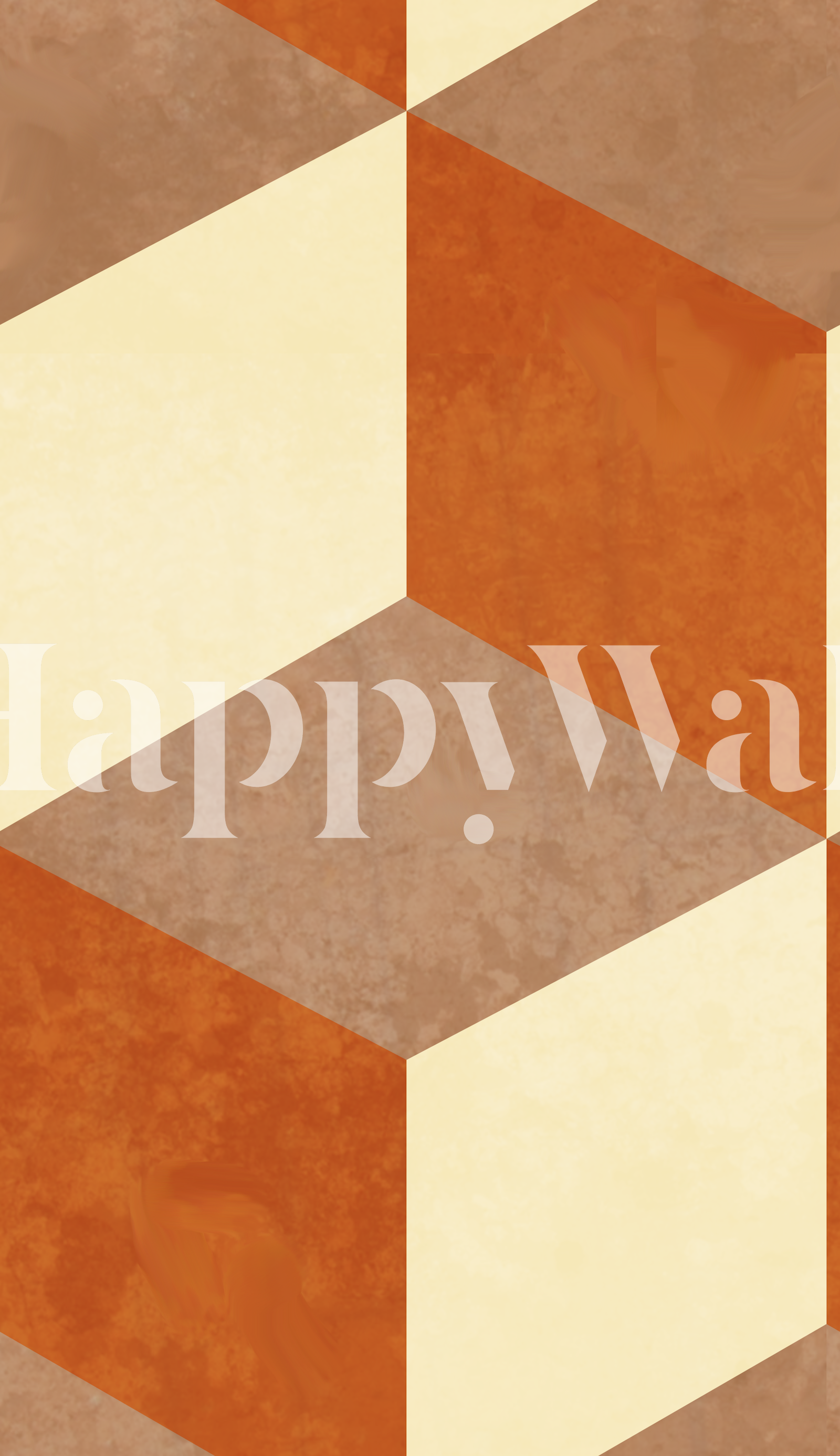 Geometric Copper Wallpaper for Modern Interiors