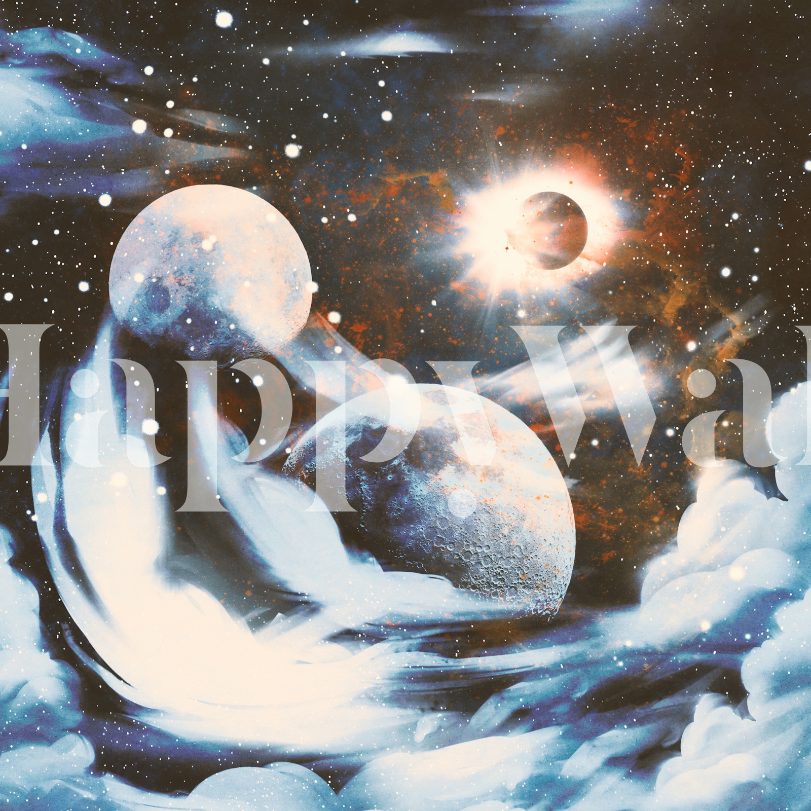 Galactic Space Wallpaper with Planets and Stars