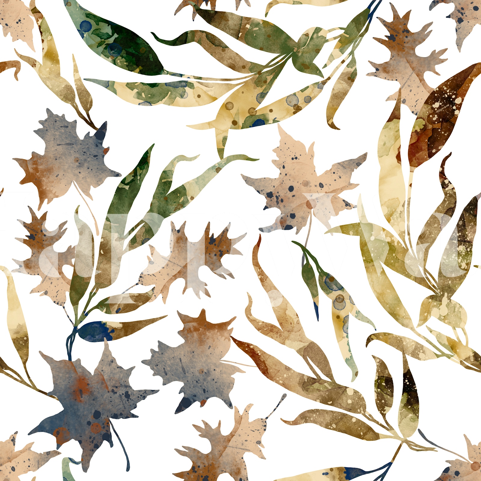 Earthy Leaves Harmony - happywall.com