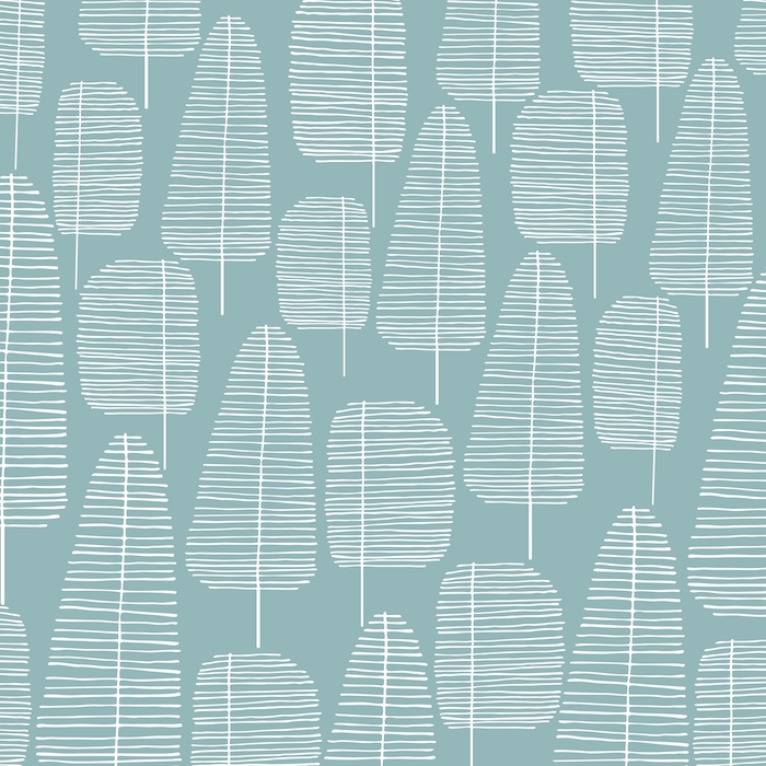 Mid Century Modern Tree Wallpaper Design